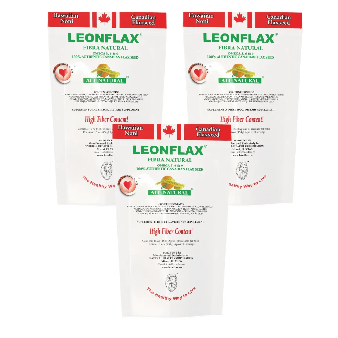 LEONFLAX 454 GRAMOS BOLSA - PACK X 3 UNIDADES - LEONFLAX